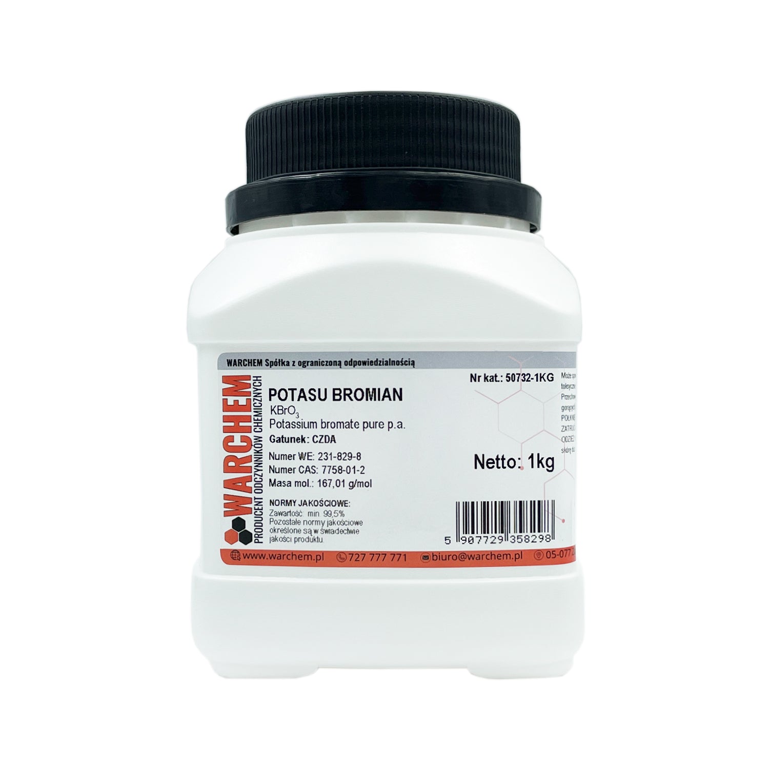POTASSIUM BROMATE - analytical reagent grade 1kg WARCHEM | Biolaboratorium