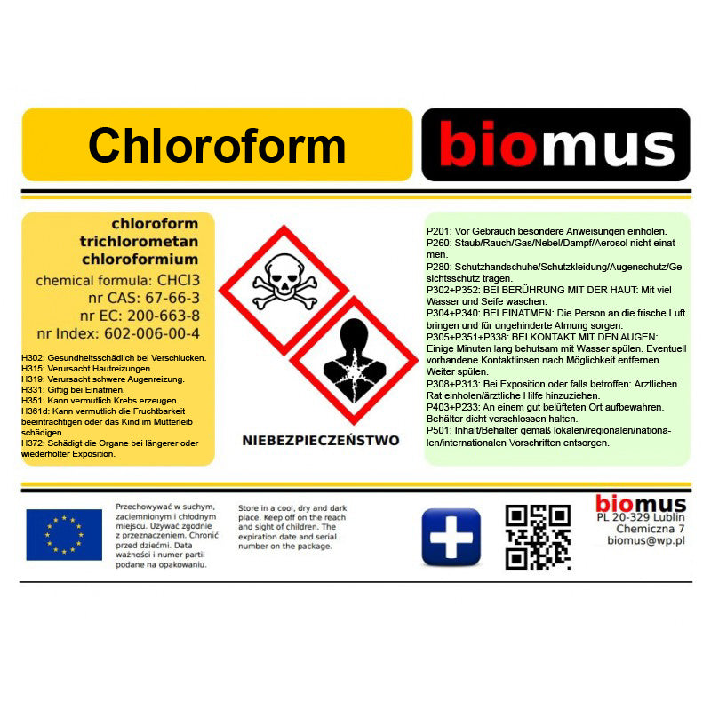 Chloroform 100ml BIOMUS – Biolaboratorium
