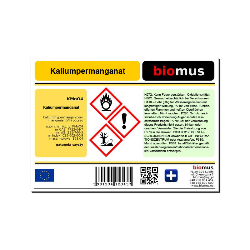 Kalia Kaliumpermanganat 1kg BIOMUS – Biolaboratorium