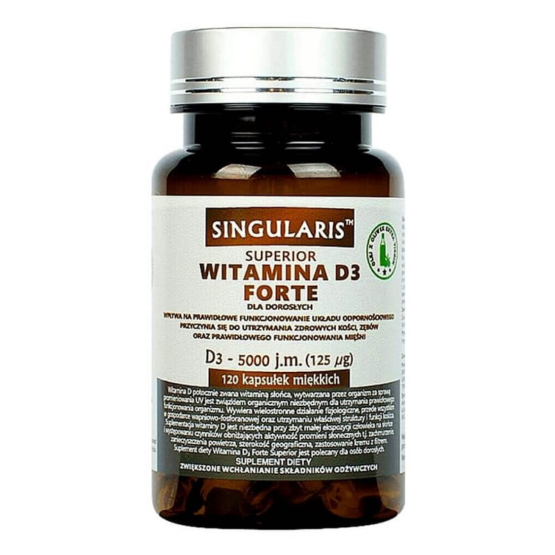 Vitamin D3 FORTE 5000 IU Vitamin D - 3 FORTE 120 SINGULARIS soft capsu ...