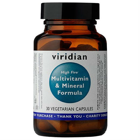 High Five Multivitamin & Mineral Formula 30 Capsules VIRIDIAN ...