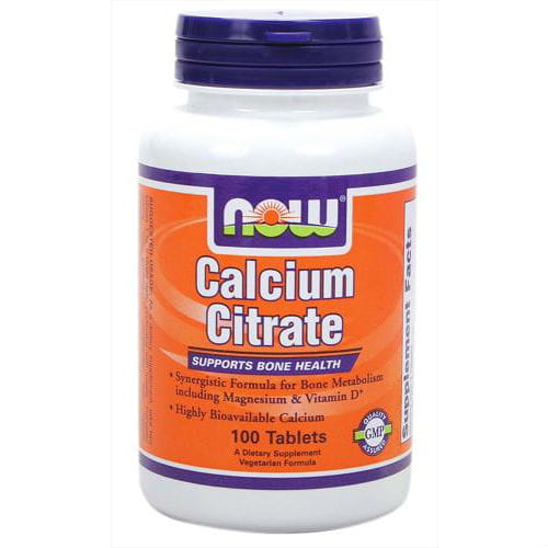 Calcium citrate plus magnesium Calcium citrate 300 mg 100 capsules NOW ...