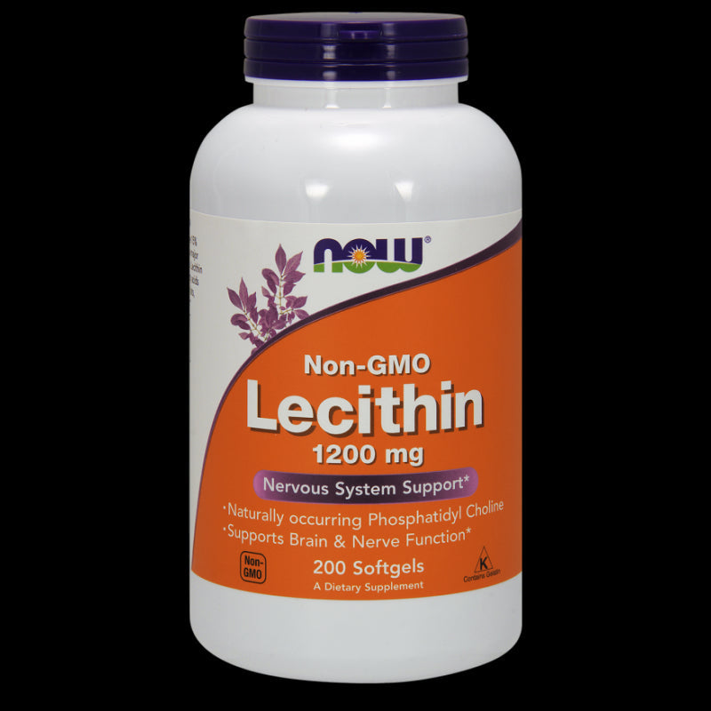 Lecithin 1200 MG gentechnikfrei 200 Kapseln NOW FOODS – Biolaboratorium