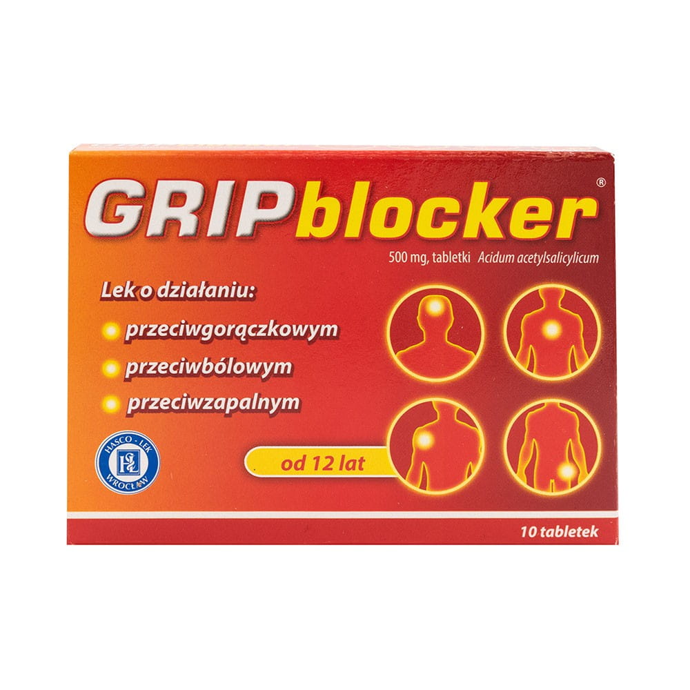 Gripblocker against pain and fever 10 HASCO-LEK tablets – Biolaboratorium