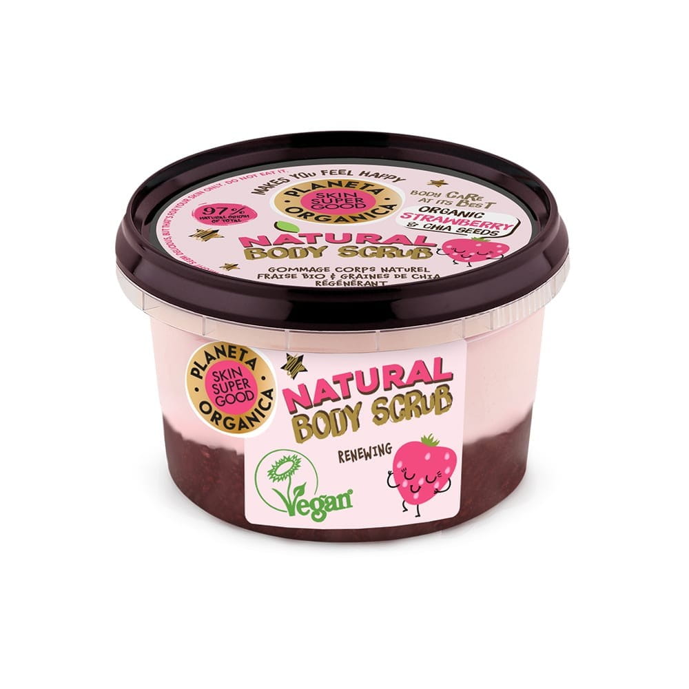 Smoothing body peeling with strawberry & chia seeds 250 ml