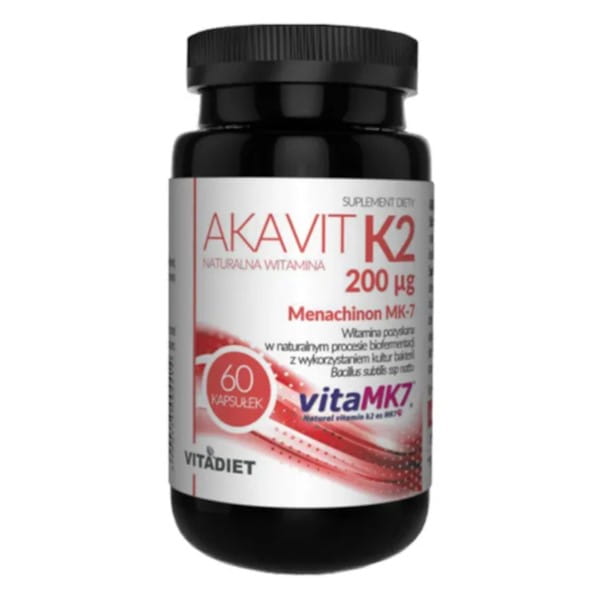 Akavit Vitamin K2 200 IE 60 Kapseln VITADIET – Biolaboratorium