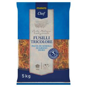 MACRO CHEF FUSILLI TRICOLORE 5KG – Biolaboratorium